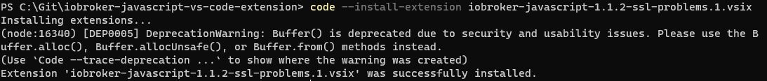 No Connection Possible With Passwordprotection · Issue 90 · Nokxs Iobroker Javascript Vs Code