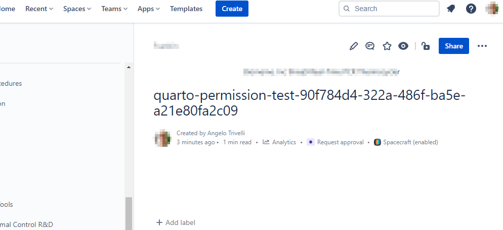 When no delete rights, confusing prompt, can't publish to confluence ...
