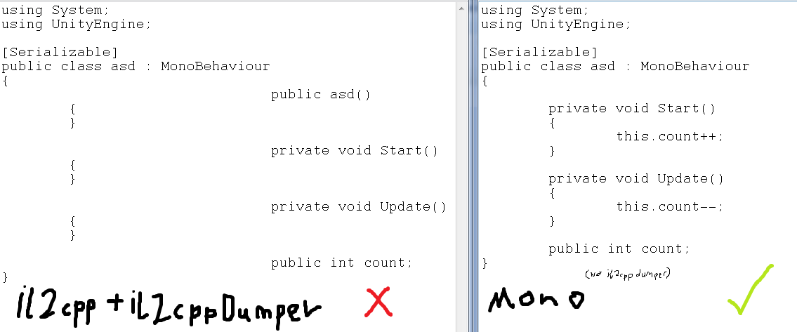 Structures are getting extracted, but no code is. · Issue #406 · Perfare/Il2CppDumper · GitHub