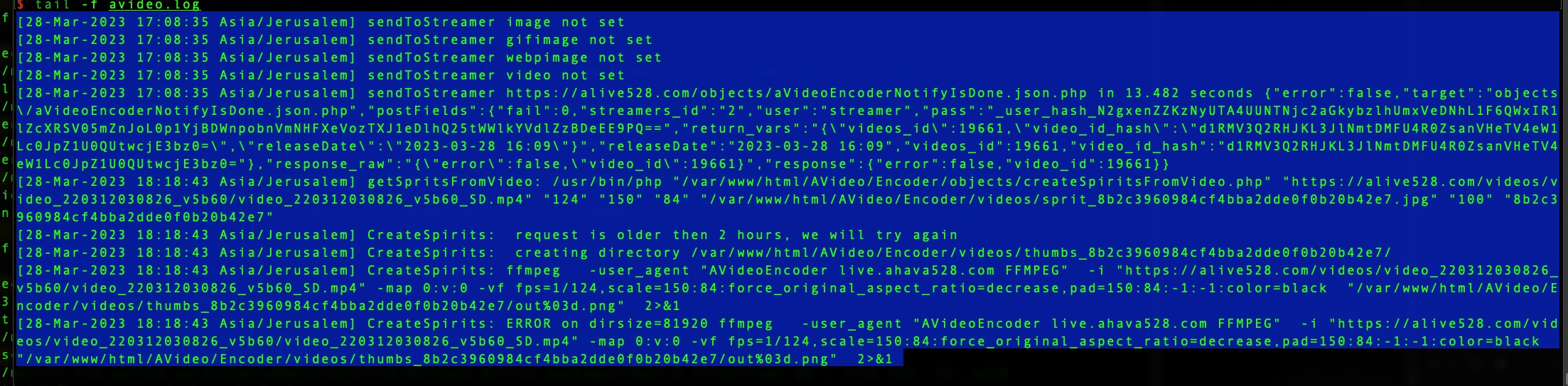 Issue with encoding · Issue #7839 · WWBN/AVideo · GitHub
