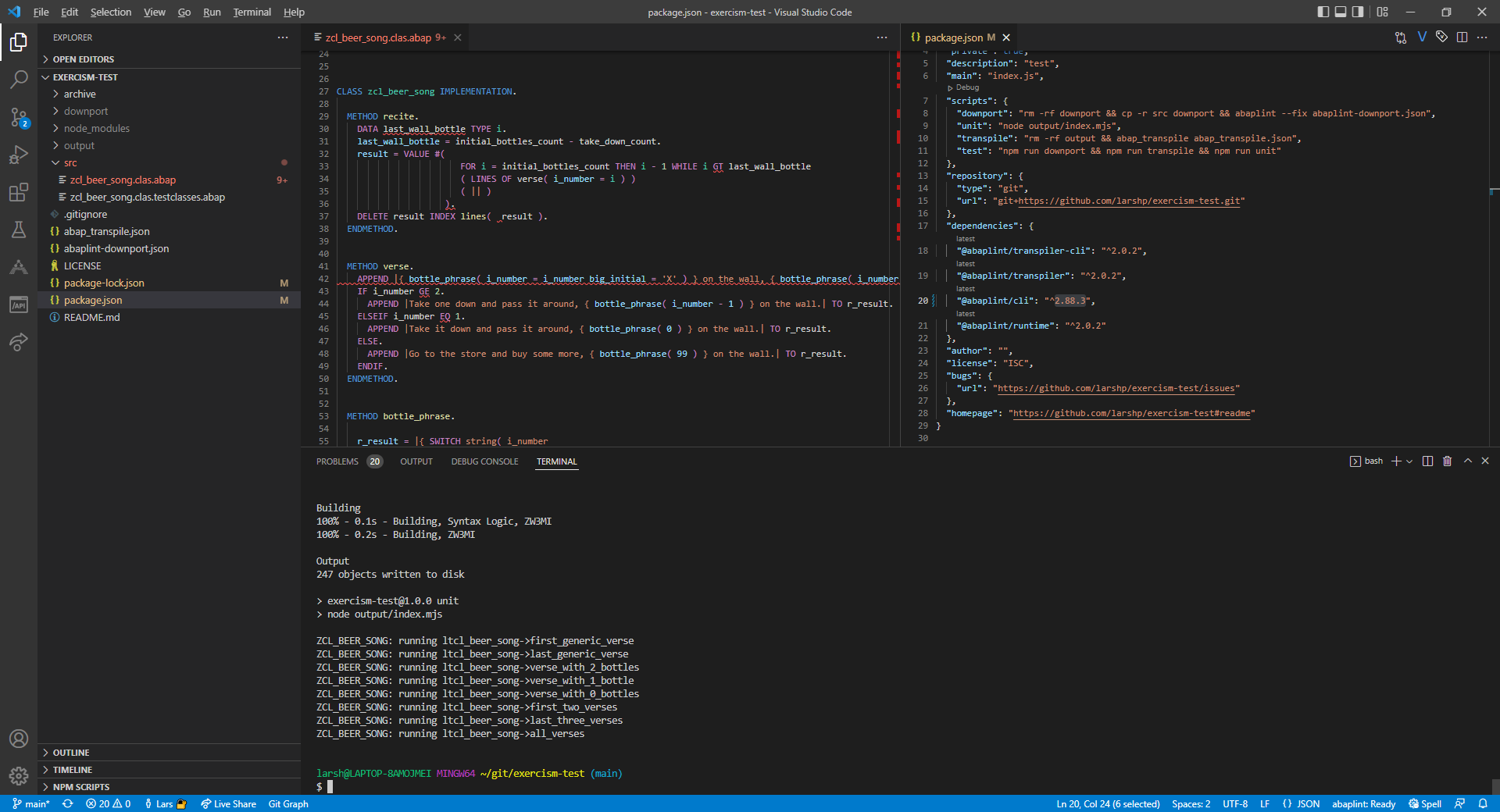 Runtime issue with table constructor expression · Issue #131 · exercism/abap · GitHub