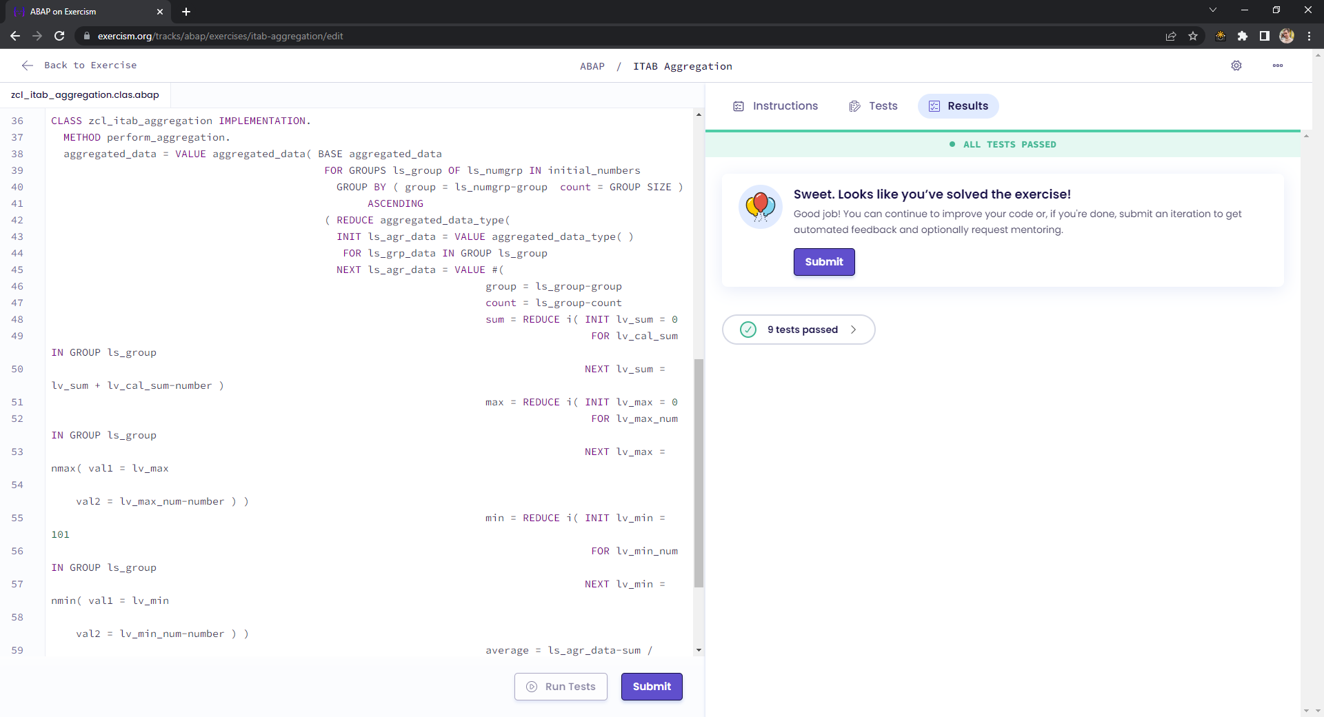 For Group ... Group By ... not supported · Issue #186 · exercism/abap · GitHub
