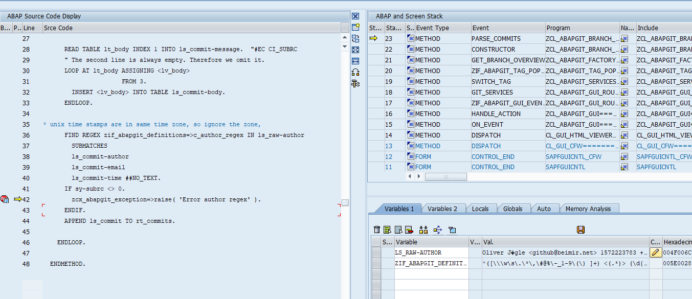 Error Author Regex · Issue 3042 · Abapgitabapgit · Github