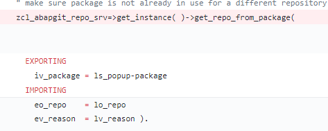 Chaining method calls with CHANGING parameters is not supported in 702 · Issue #1399 · abaplint ...