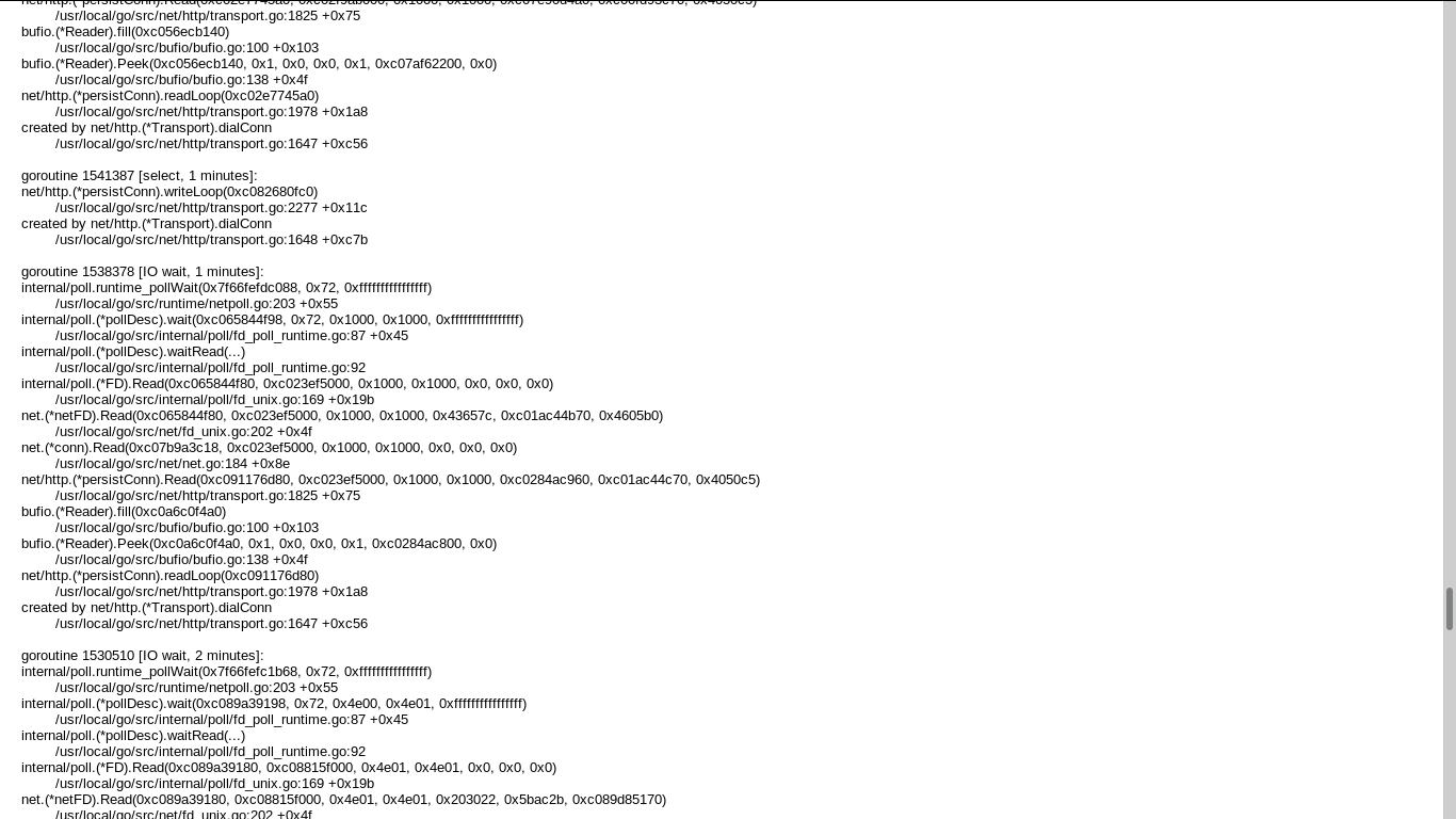 Getting some go routines debug info in output. · Issue #419 · owasp ...