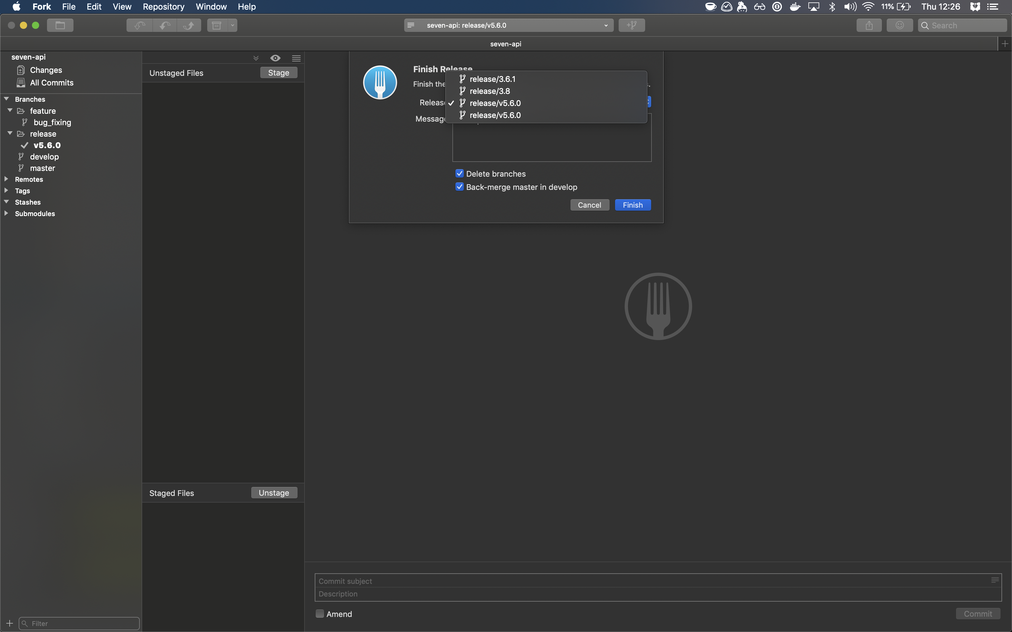 [bug] Duplicate Branches When Finishing Release In Git Flow · Issue 555 · Fork Dev Tracker · Github