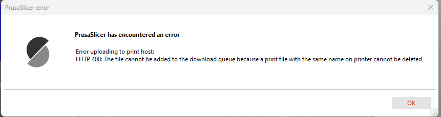 [Prusa Connect] Upload Error - file with same name cannot be deleted · Issue #449 · prusa3d ...