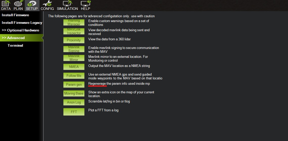 Typo at Setup->Advanced Param gen description · Issue #2797 · ArduPilot/MissionPlanner · GitHub