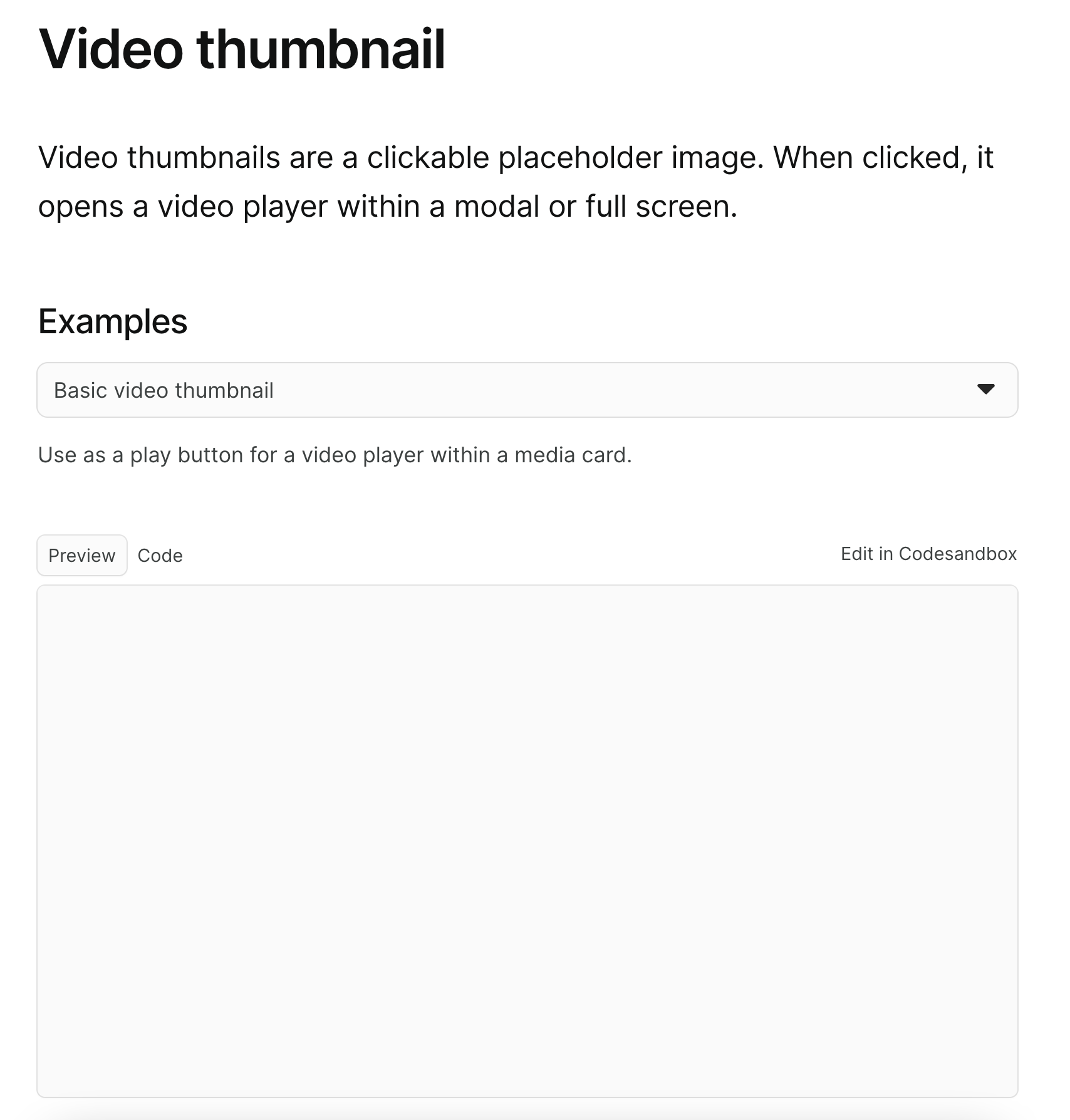 Video Thumbnail Example Doesnt Load · Issue 6285 · Shopifypolaris · Github 
