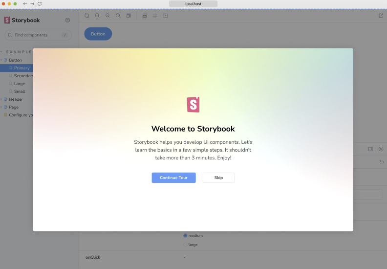 [project Onboarding] Implement Modal Component Without Styling · Issue 8 · Storybookjs