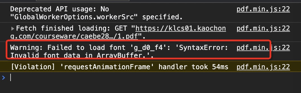 load pdf error, message: Failed to load font 'g_d0_f4': · Issue #12849 · mozilla/pdf.js · GitHub