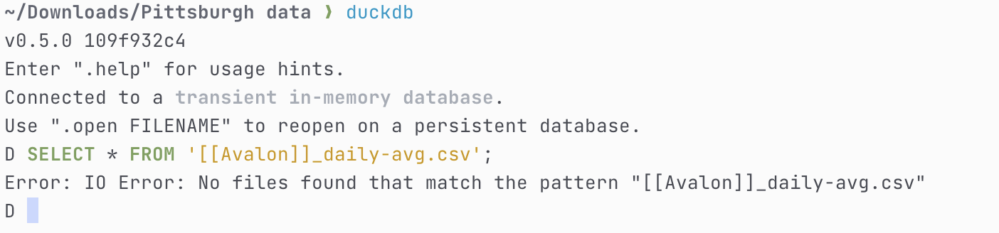 Error: IO Error: No files found that match the pattern "[Avalon]_daily-avg.csv" · Issue #4699 ...