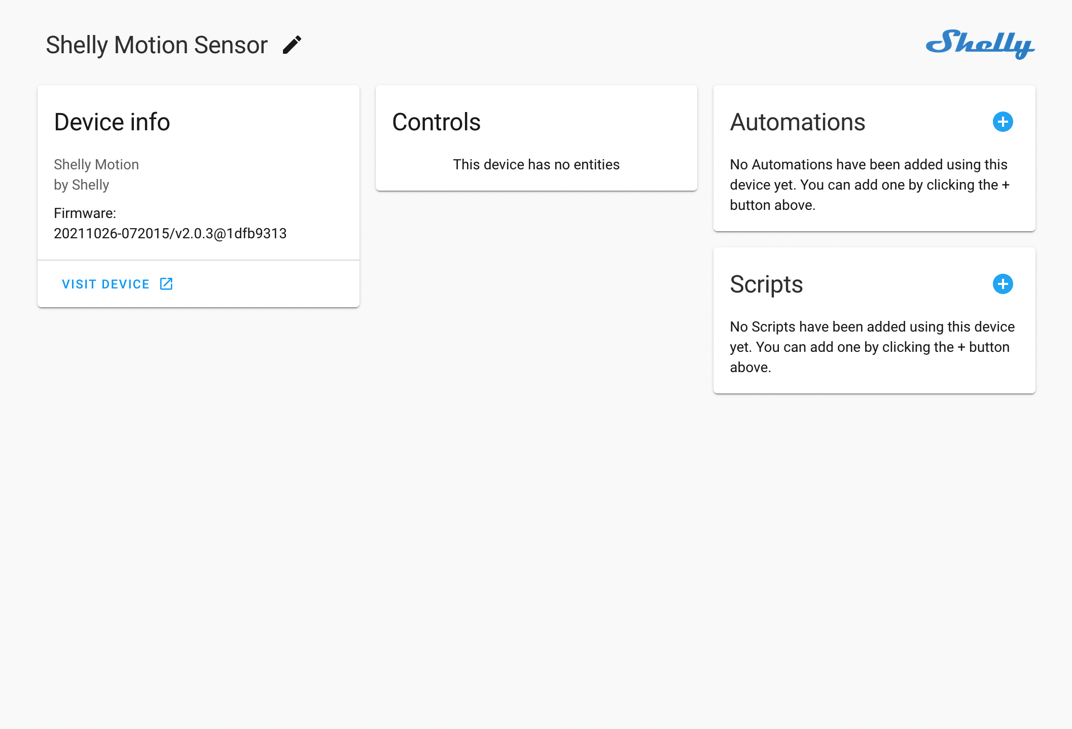 Shelly motion sensor entities detached from device · Issue #59134 ...