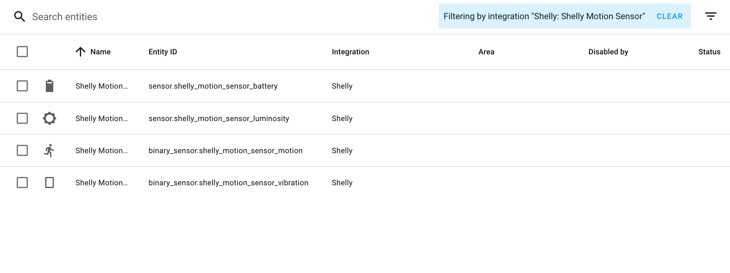 Shelly motion sensor entities detached from device · Issue #59134 ...