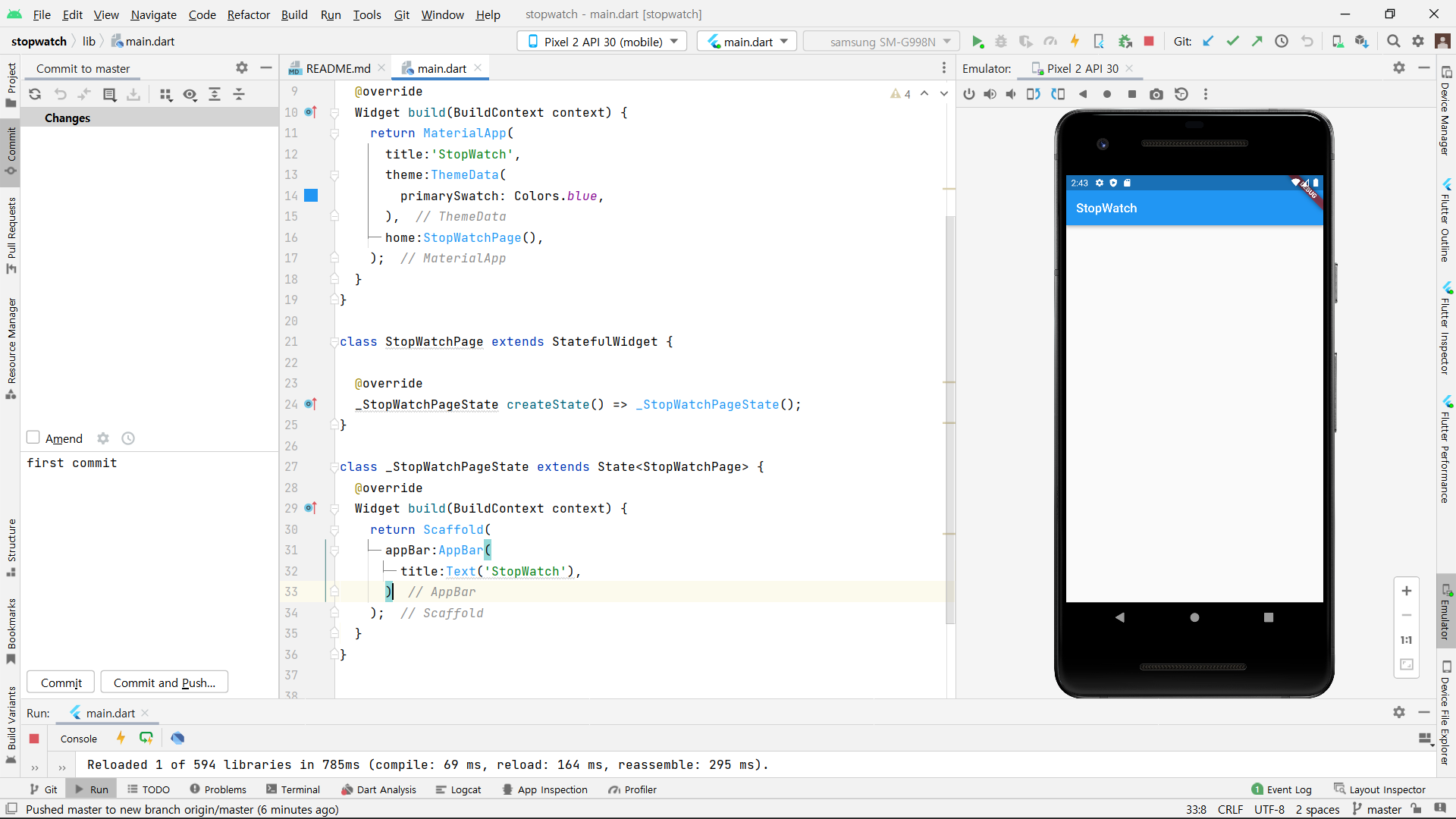 GitHub - chihyunwon/Stop-Watch: Flutter 기반의 StopWatch(스톱워치) 앱 개발 프로젝트