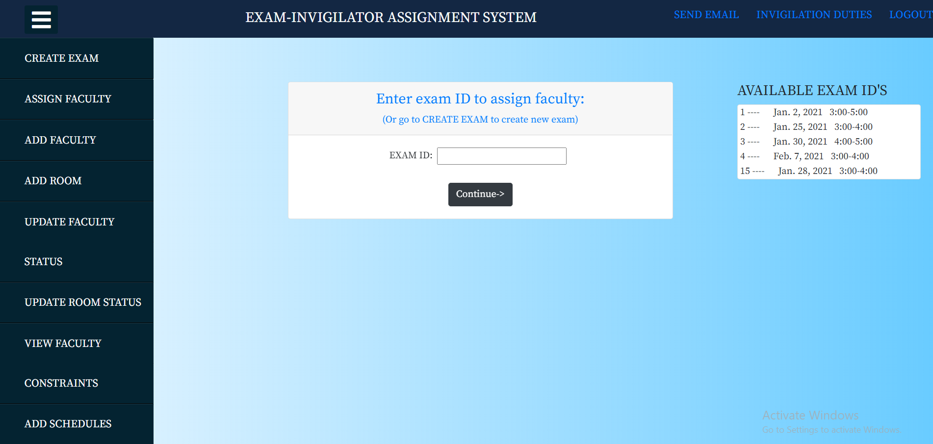 Github Aneesha1662exam Invigilator Assignment System 8428