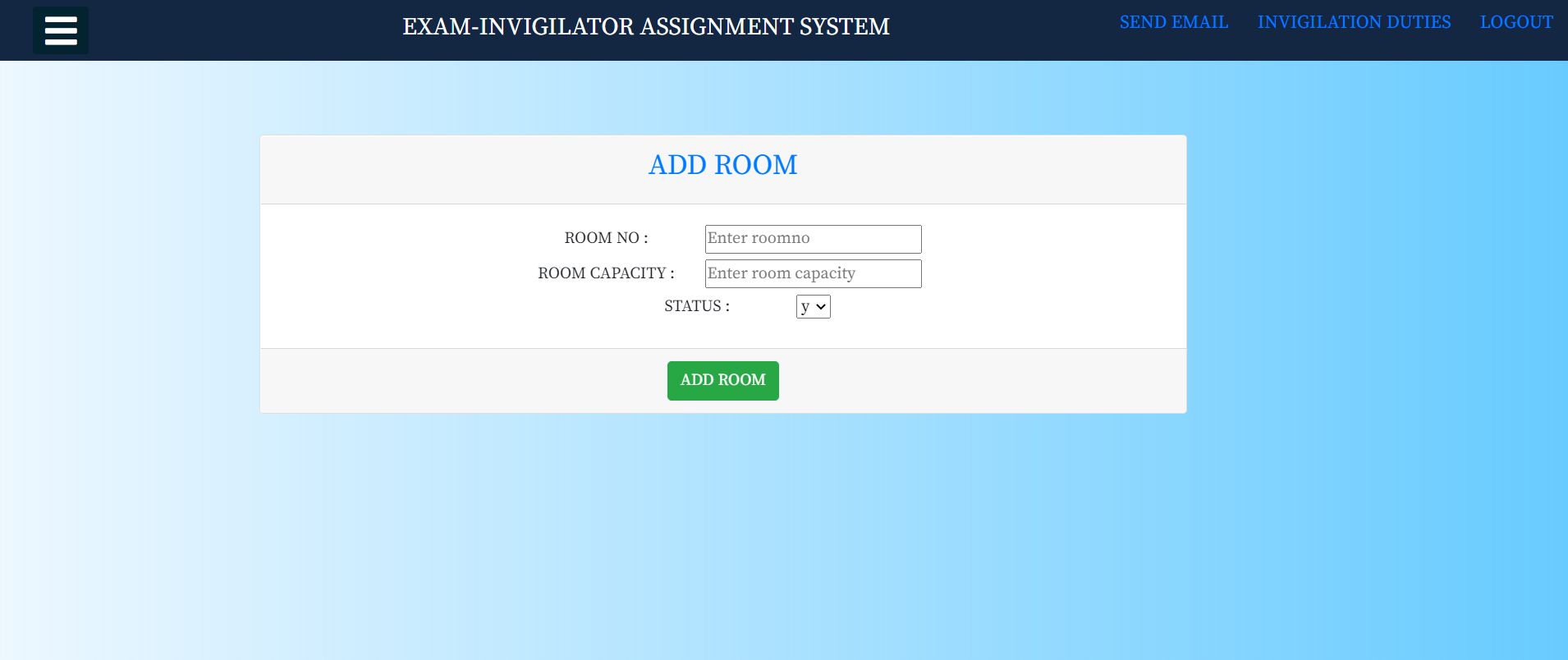 GitHub - aneesha1662/Exam-Invigilator-Assignment-System