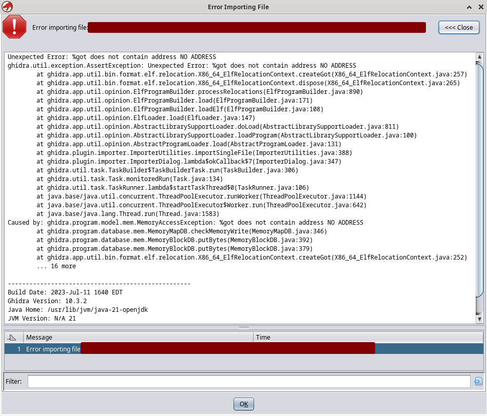 Relocation block for X86_64 GOT is not enough · Issue #5961 · NationalSecurityAgency/ghidra · GitHub