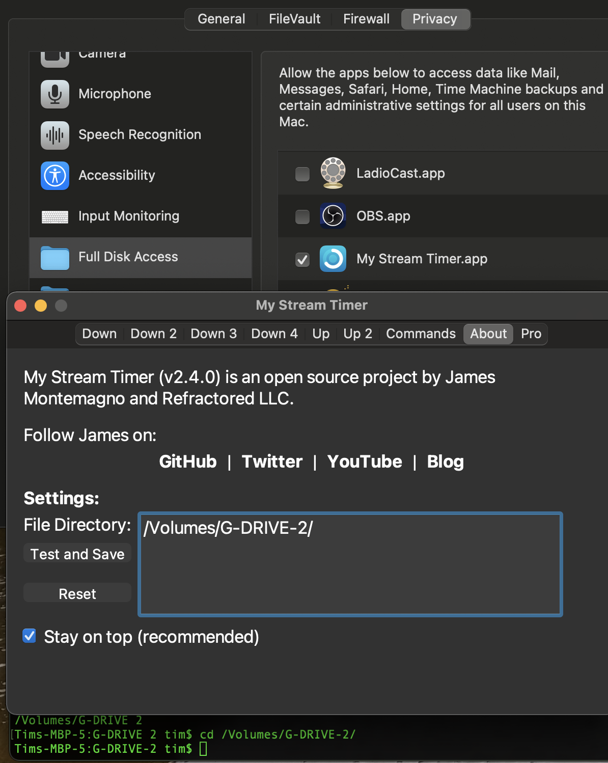 Change path of txt files - Permissions. · Issue #20 · jamesmontemagno/MyStreamTimer · GitHub