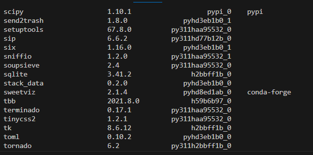 sweetviz installed but won't run: module 'numpy' has no attribute ...