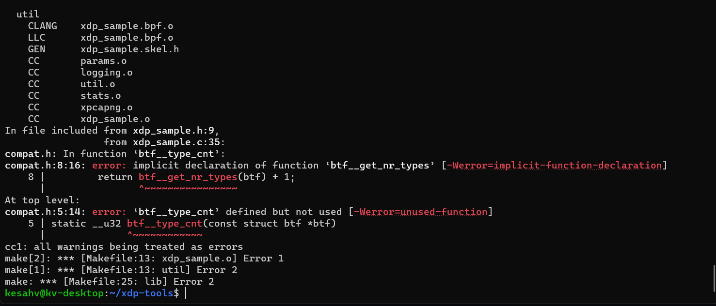 Compilation issue for xdp-bench · Issue #326 · xdp-project/xdp-tools · GitHub