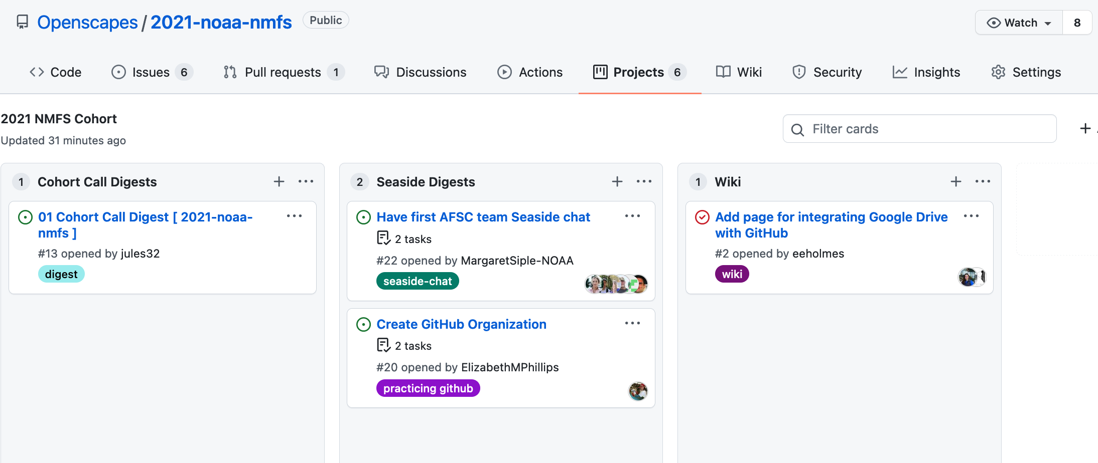 GitHub Clinics: FDD & NOAA NMFS · Issue #81 · Openscapes/how_we_work · GitHub