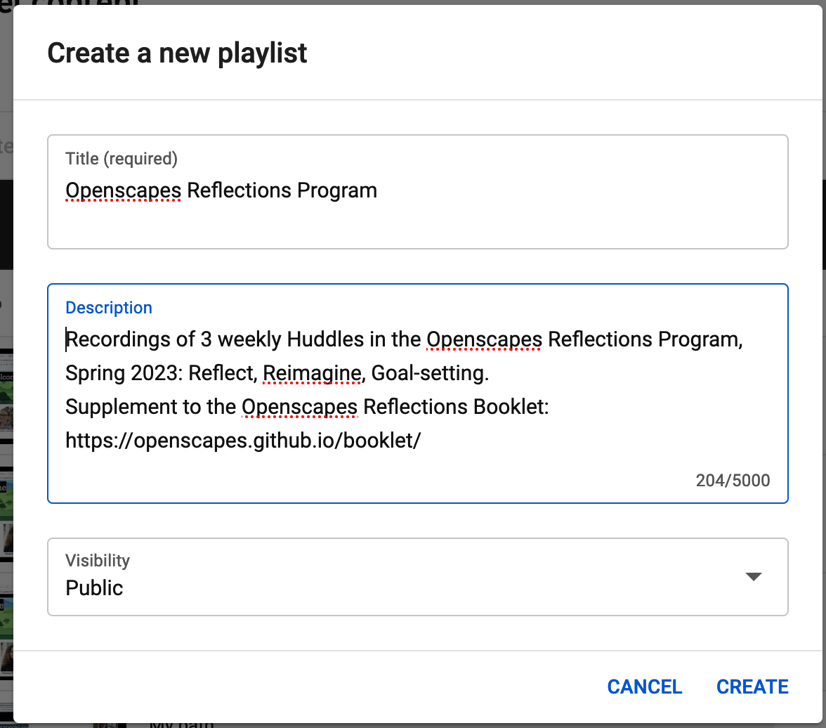 YouTube Playlists documentation · Issue #86 · Openscapes/approach-guide · GitHub