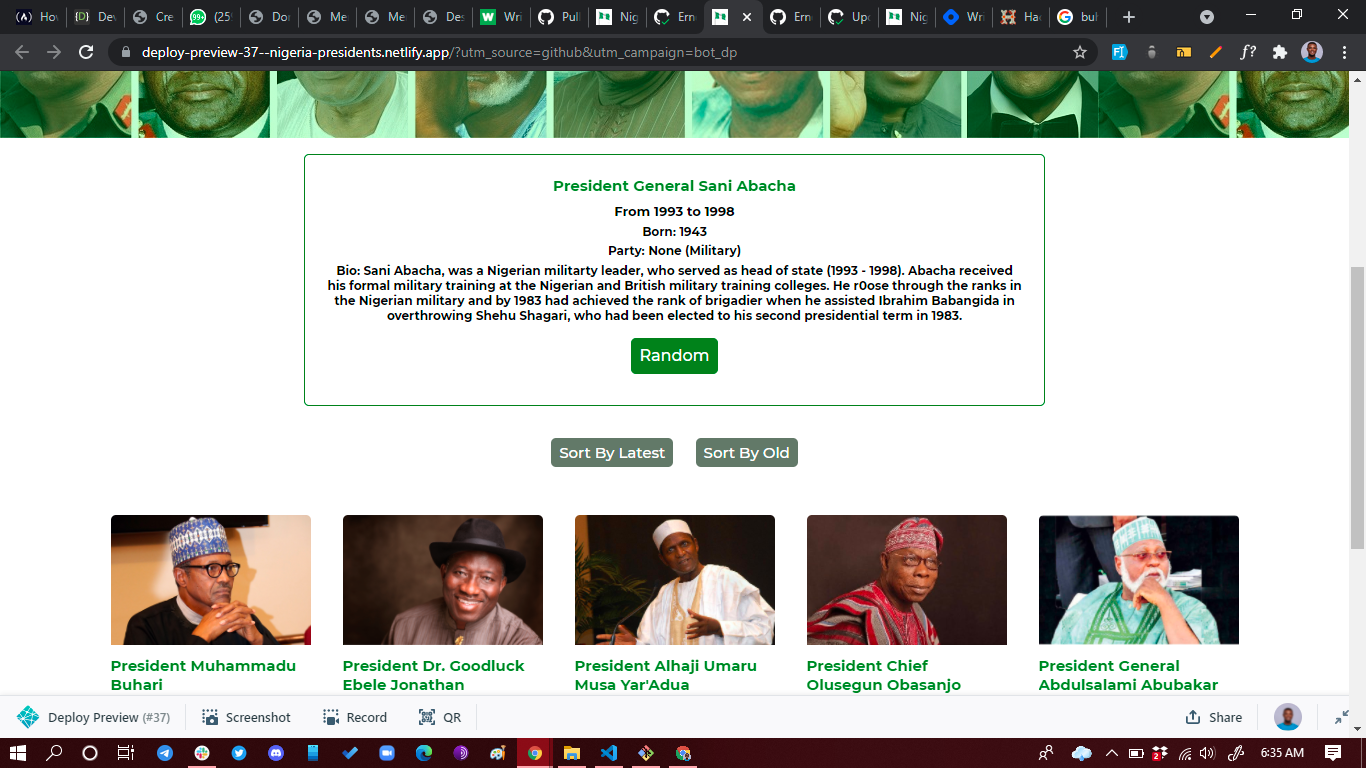 Create a random president profile with a button · Issue #39 · unclebay143/nigeria-presidents ...
