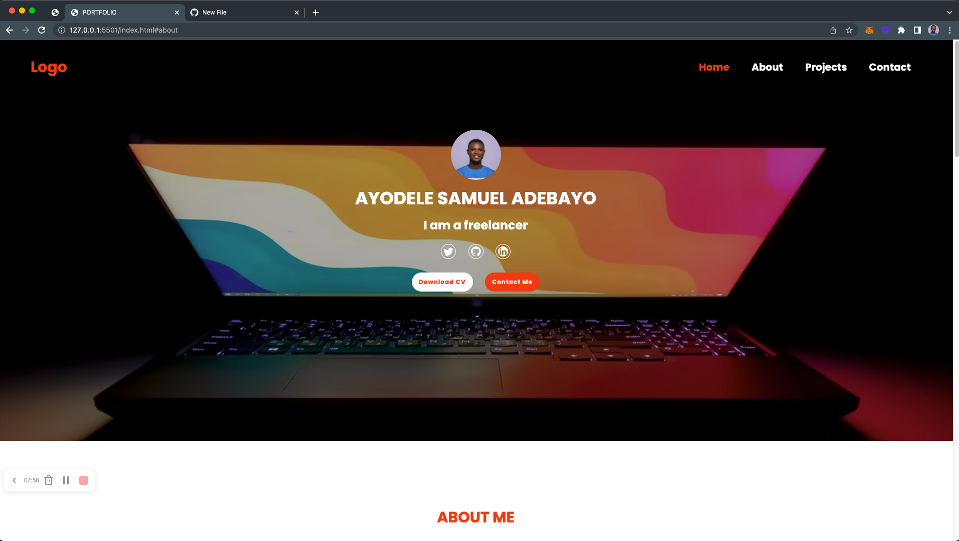 GitHub - unclebay143/tiidelab-portfolio-class