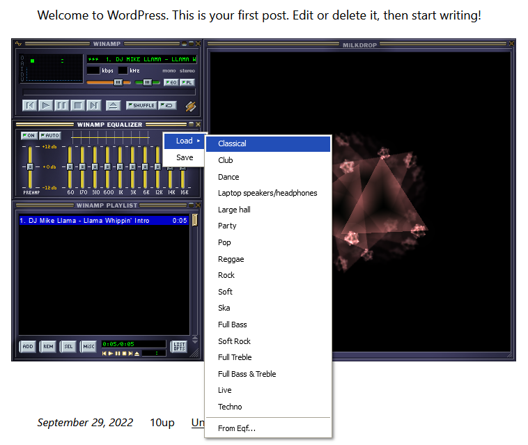 add support for Milkdrop visualizations · Issue #45 · 10up/retro-winamp-block · GitHub