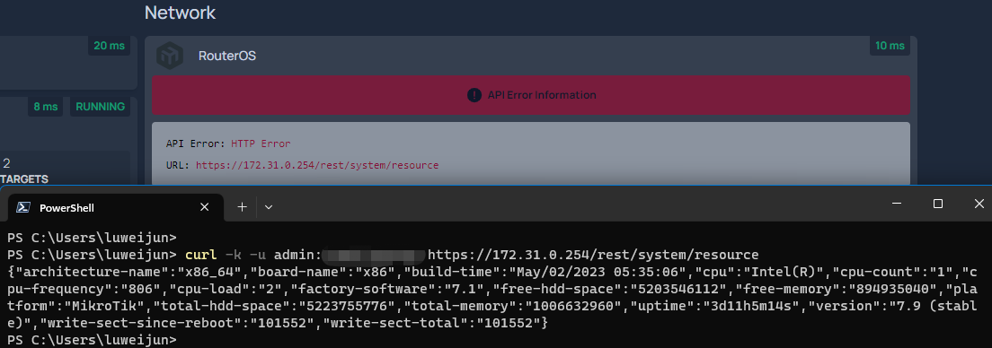[Bug] Mikrotik widget API Error · Issue #1535 · gethomepage/homepage · GitHub