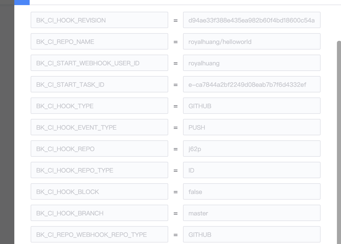 Bug Webhook触发导致代码库参数写入流水线启动参数 · Issue 1396 · Tencentbluekingbk Ci · Github