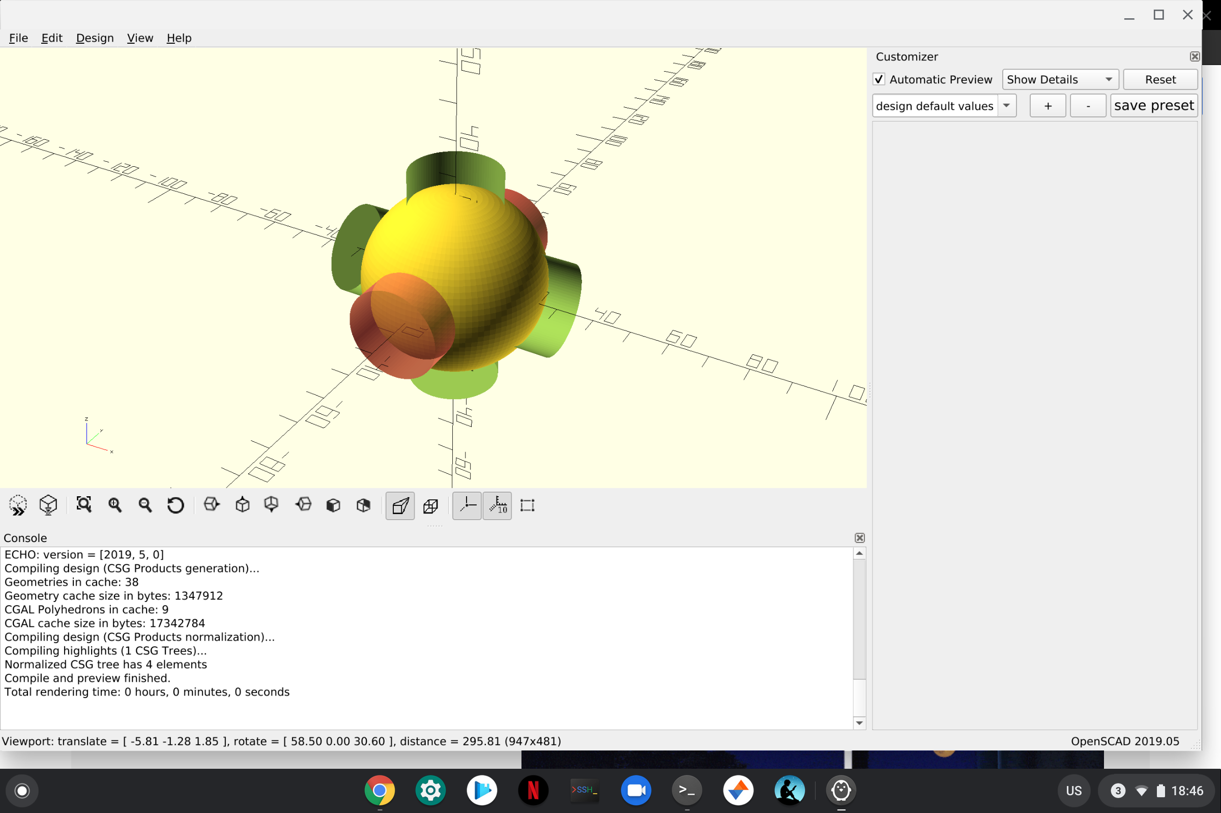 Rendering artifacts for difference during preview under virglrenderer · Issue #3418 · openscad ...