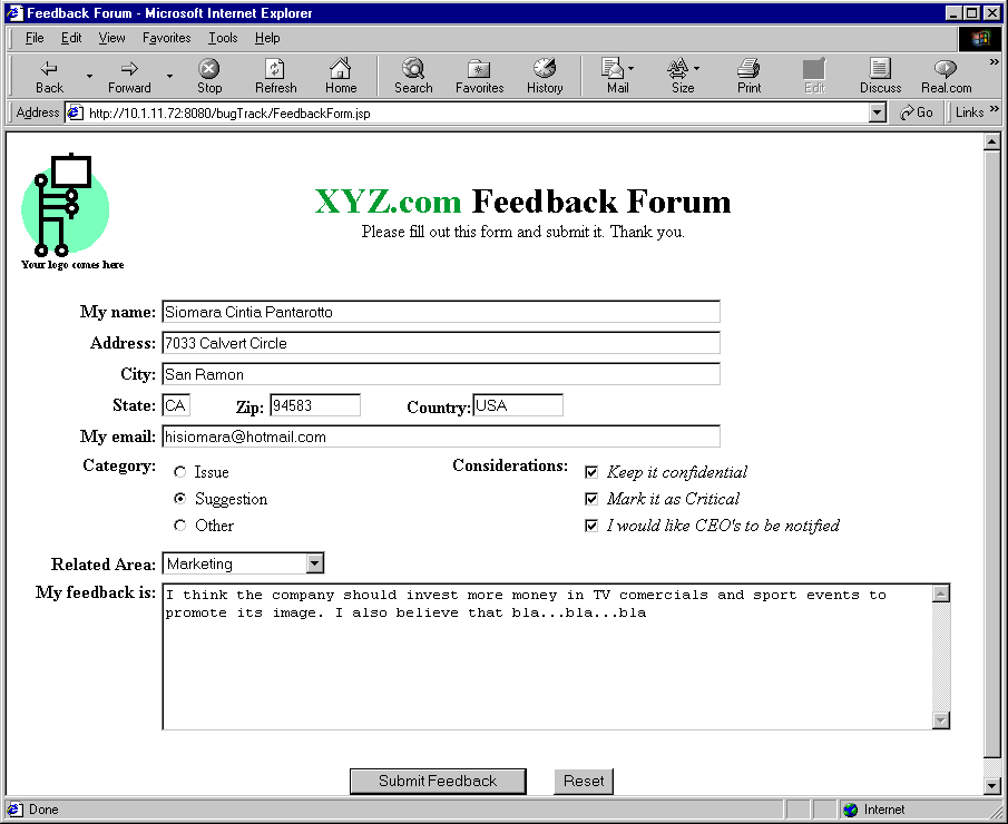 GitHub - siomarapantarotto/javamail_feedback_forum: A feedback forum ...