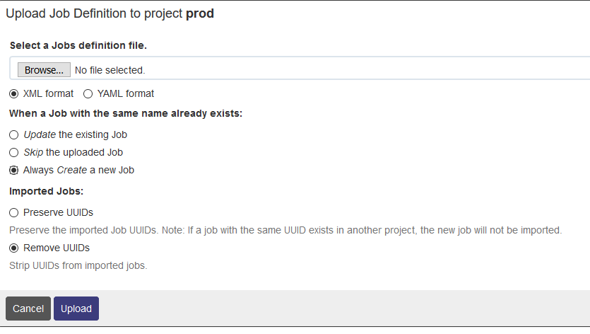 Import Job From Xml References To Another Project In The Same Instance · Issue 5605 · Rundeck