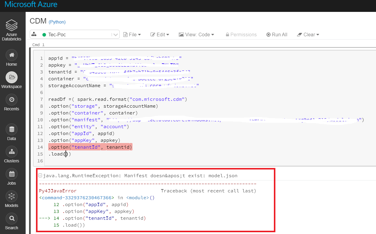 Not able to read model.json file of Common Data Service · Issue #35 · Azure/spark-cdm-connector ...