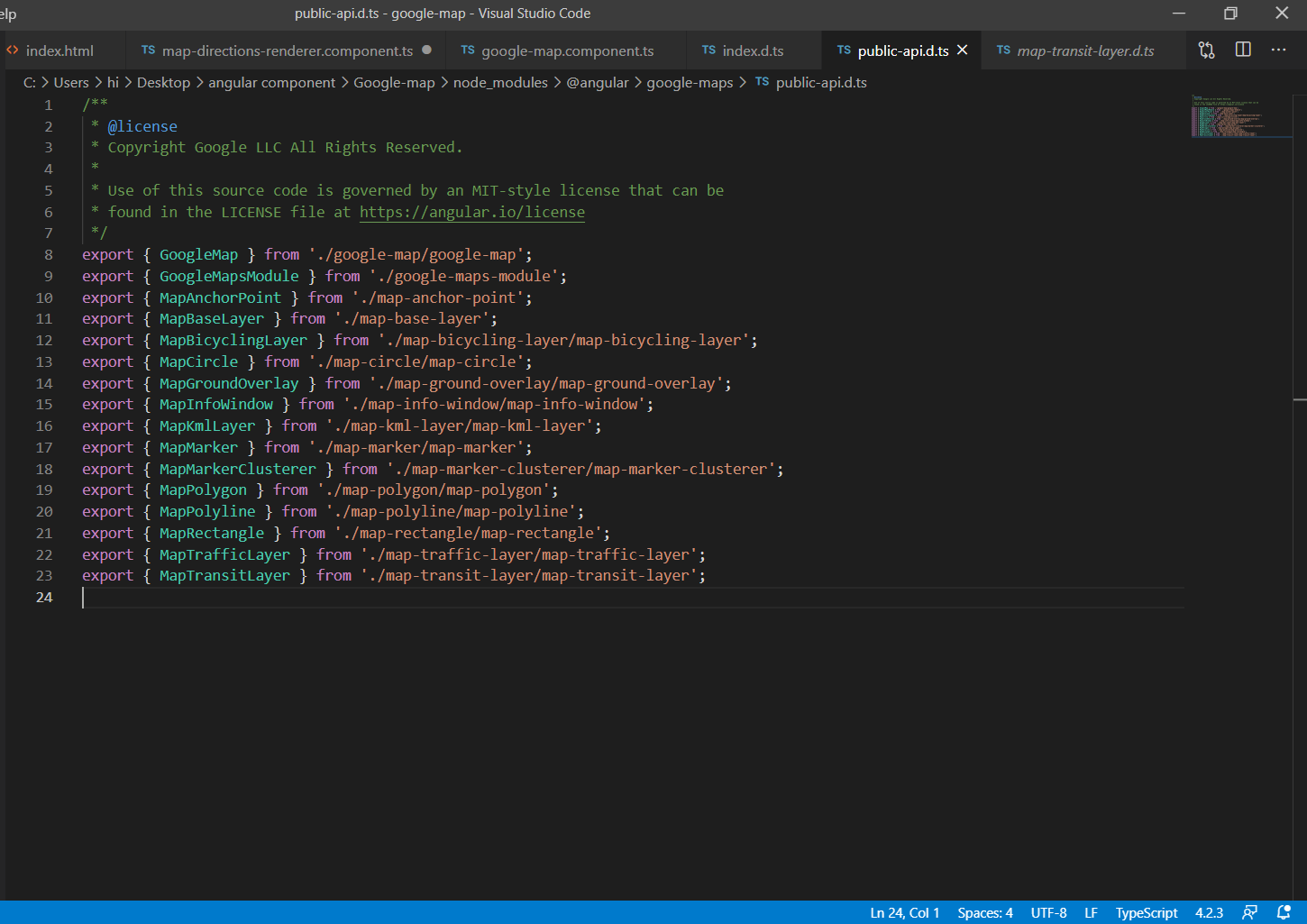 Couldn't find MapDirectionsService in google/map package · Issue #22317 ...