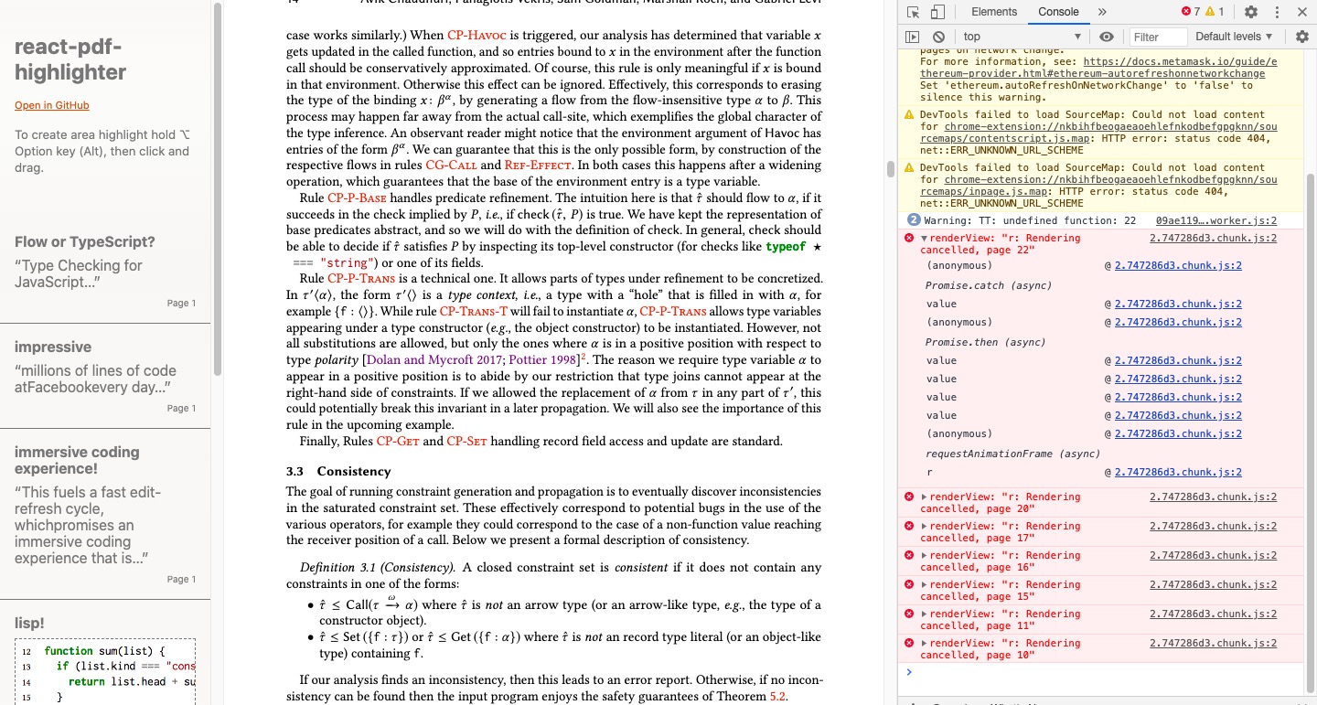 Page 15 does not render with the new release · Issue #87 · agentcooper/react-pdf-highlighter ...