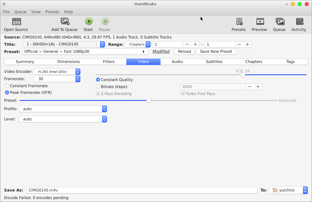 H.265 QSV encoding fails with Intel Media SDK 20.1.1 · Issue #2858 · HandBrake/HandBrake · GitHub