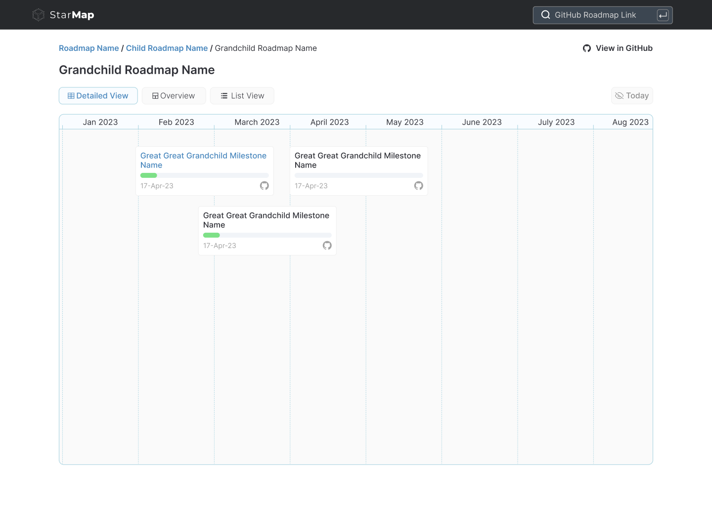 Add roadmap area fill and stroke following color guide and designs in ...