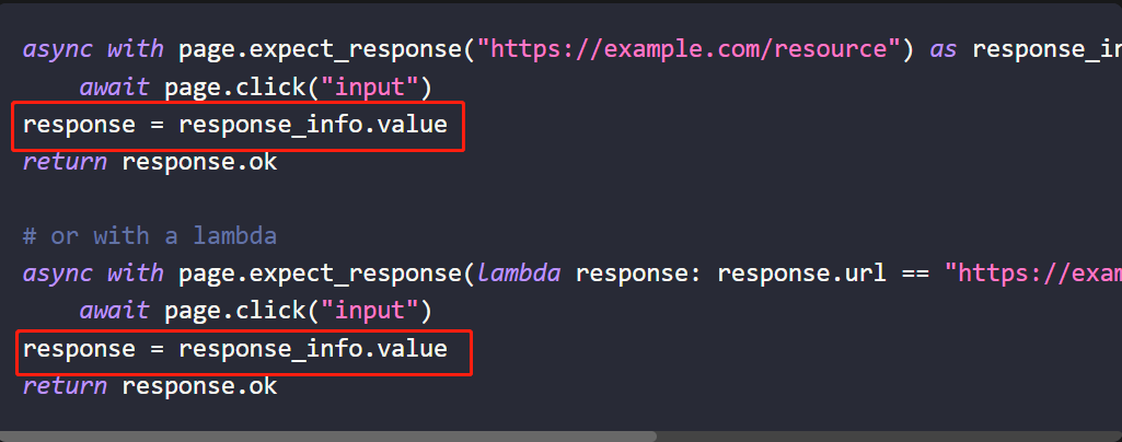 Bug Python Api Doc Sample Code For Async Pageexpectresponse Is 4200