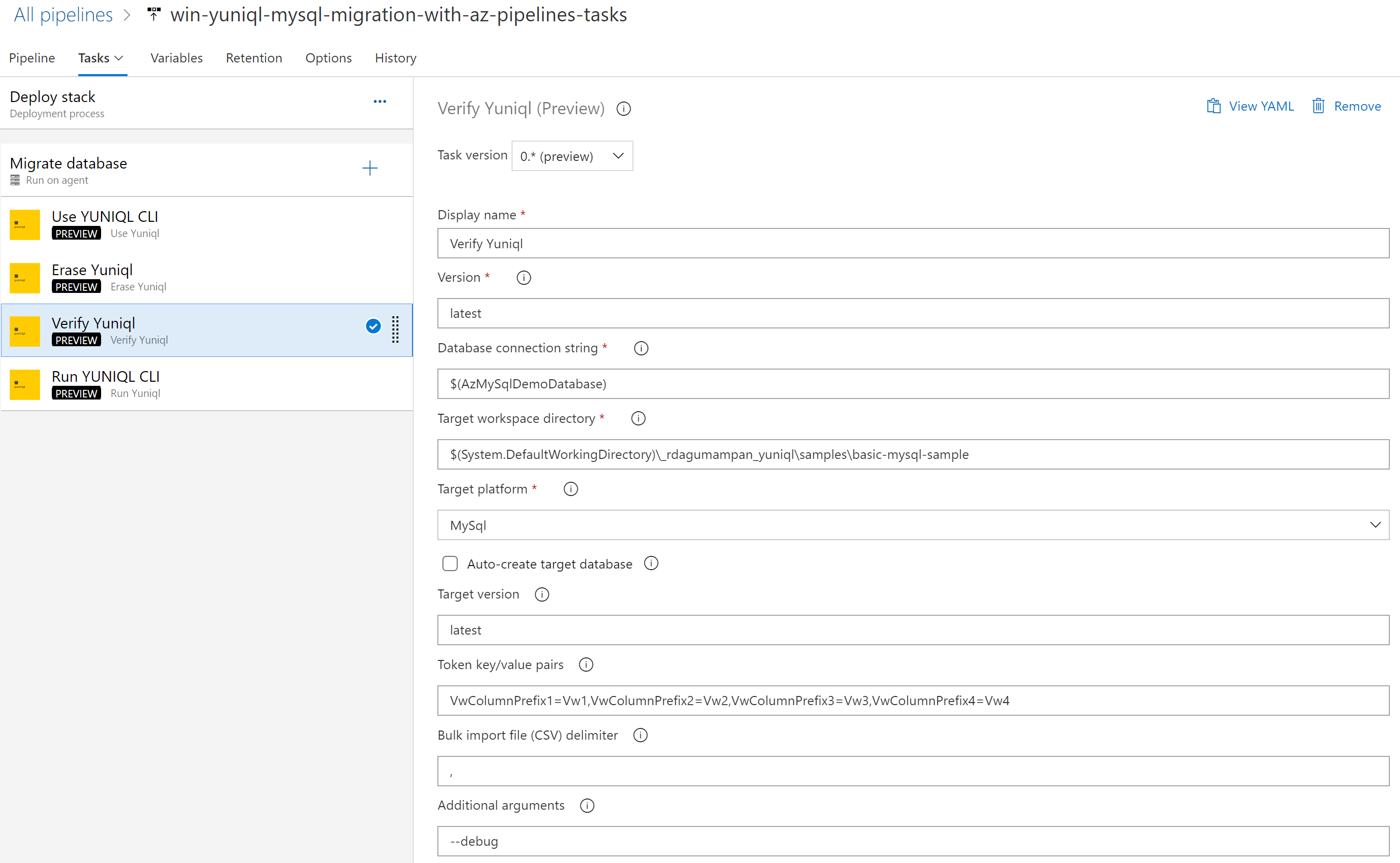 Support "Verify YUNIQL" Az DevOps Task · Issue #63 · rdagumampan/yuniql · GitHub
