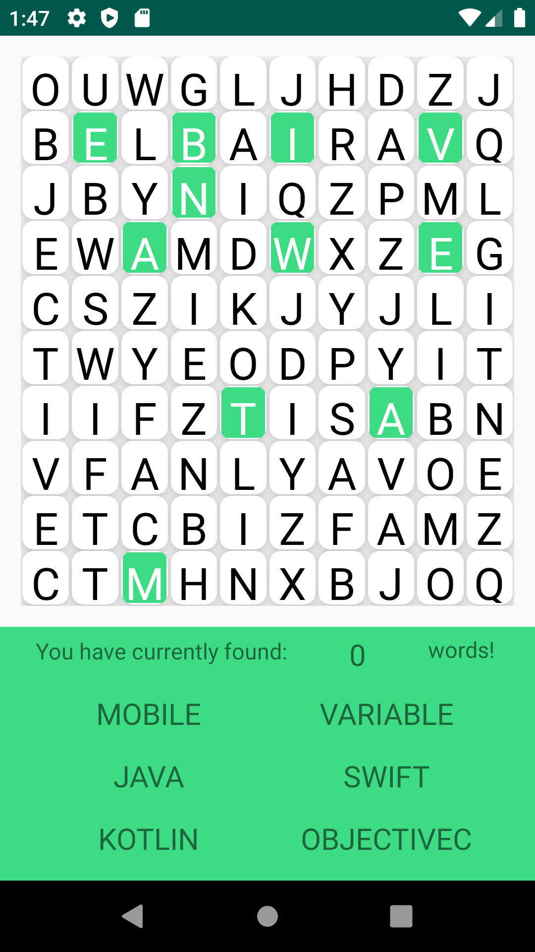 GitHub - richard-dh-kim/Android_WordSearchGame: A simple word search game Android app made on ...