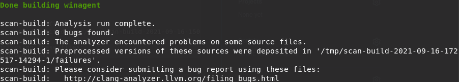 Run coverity and scan-build for windows and linux · Issue #10169 · wazuh/wazuh · GitHub