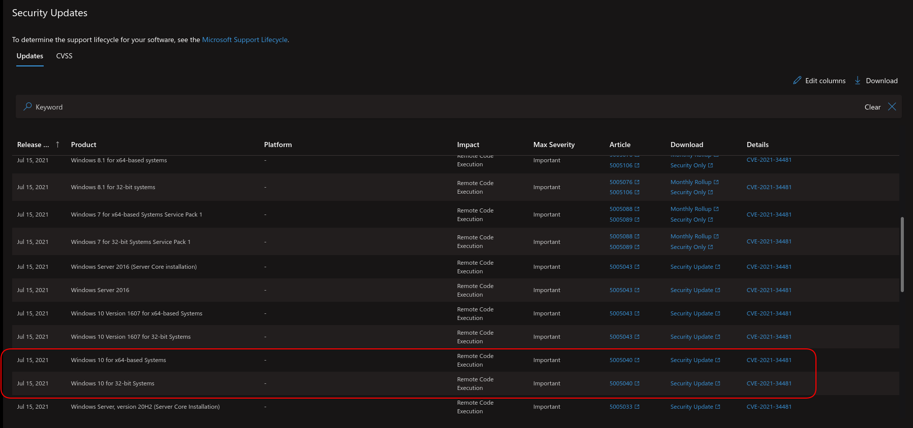 Vulnerability detector for Windows agents not detect operating system vulnerabilities. · Issue ...