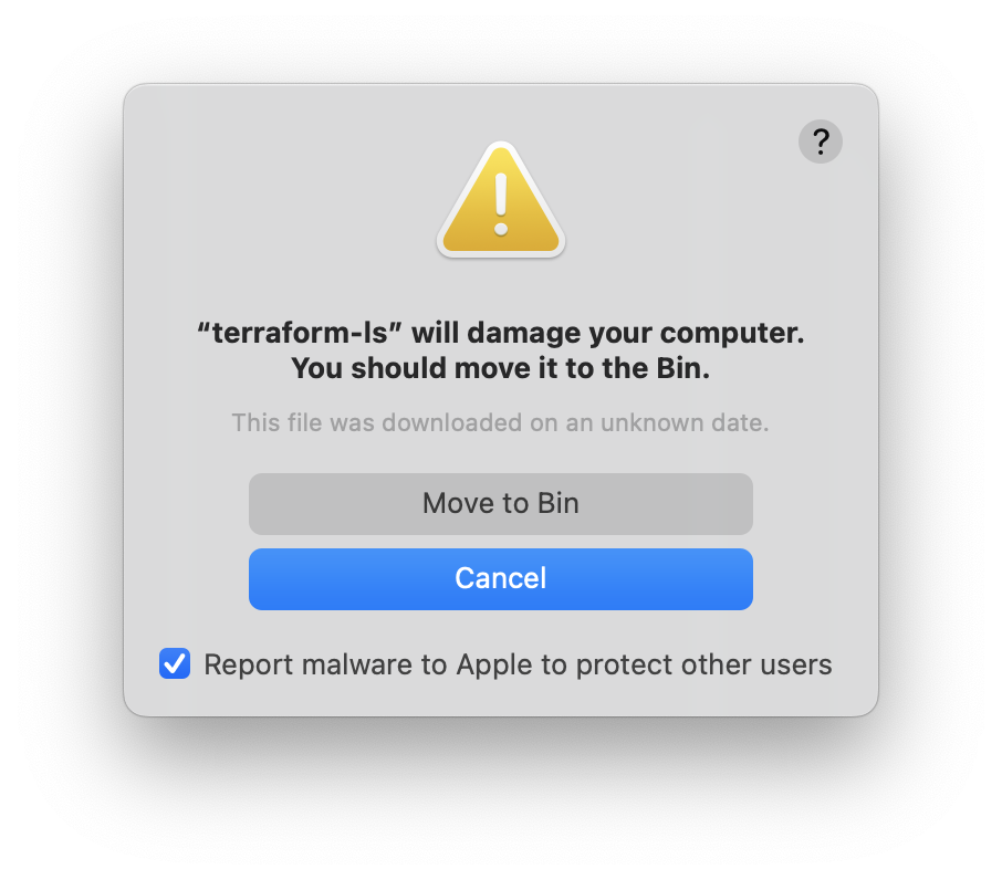 Language Server Is Flagged As Malware · Issue 1417 · Hashicorp Vscode Terraform · Github