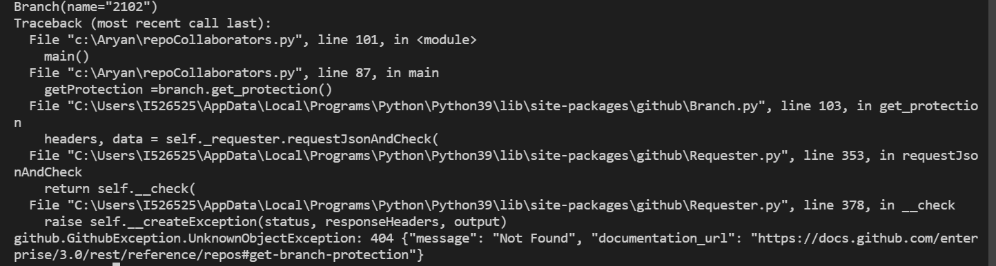 how to get branch protection rules/ or branch protection · Issue #2091 · PyGithub/PyGithub · GitHub