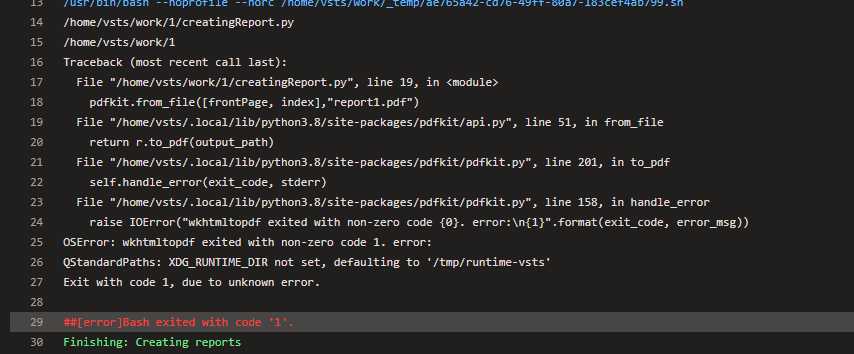 unable to create pdf from multiple html files in python inside ADO pipeline. · Issue #16064 ...