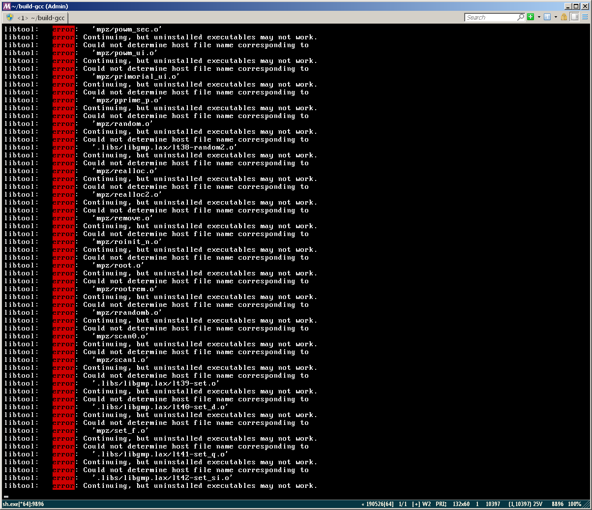 Libtool Error Could Not Determine Host File Name Corresponding To · Issue 1699 · Msys2